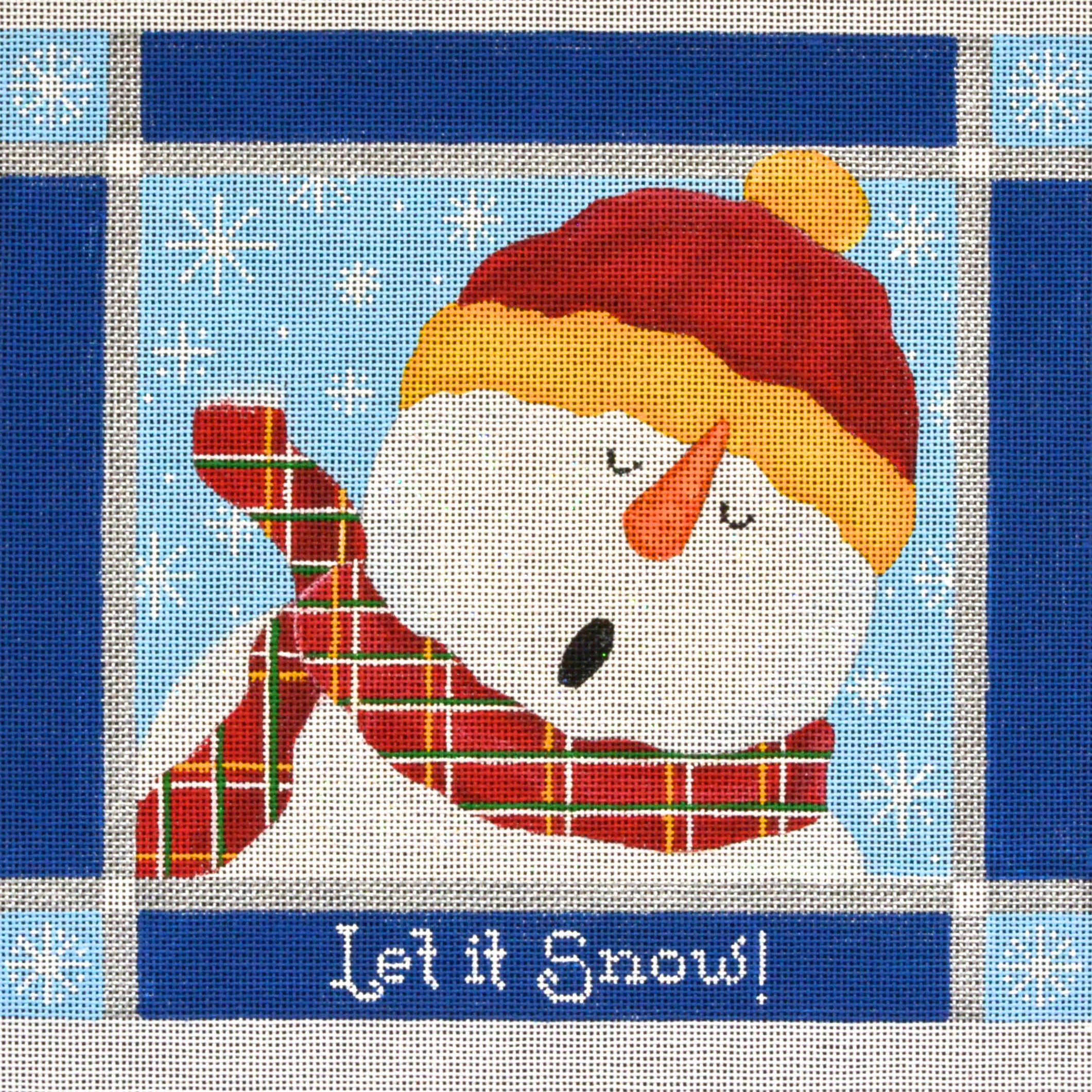 Snowmen Needlepoint Designs, Needlepoint Canvases | Snowmen with Hats ...