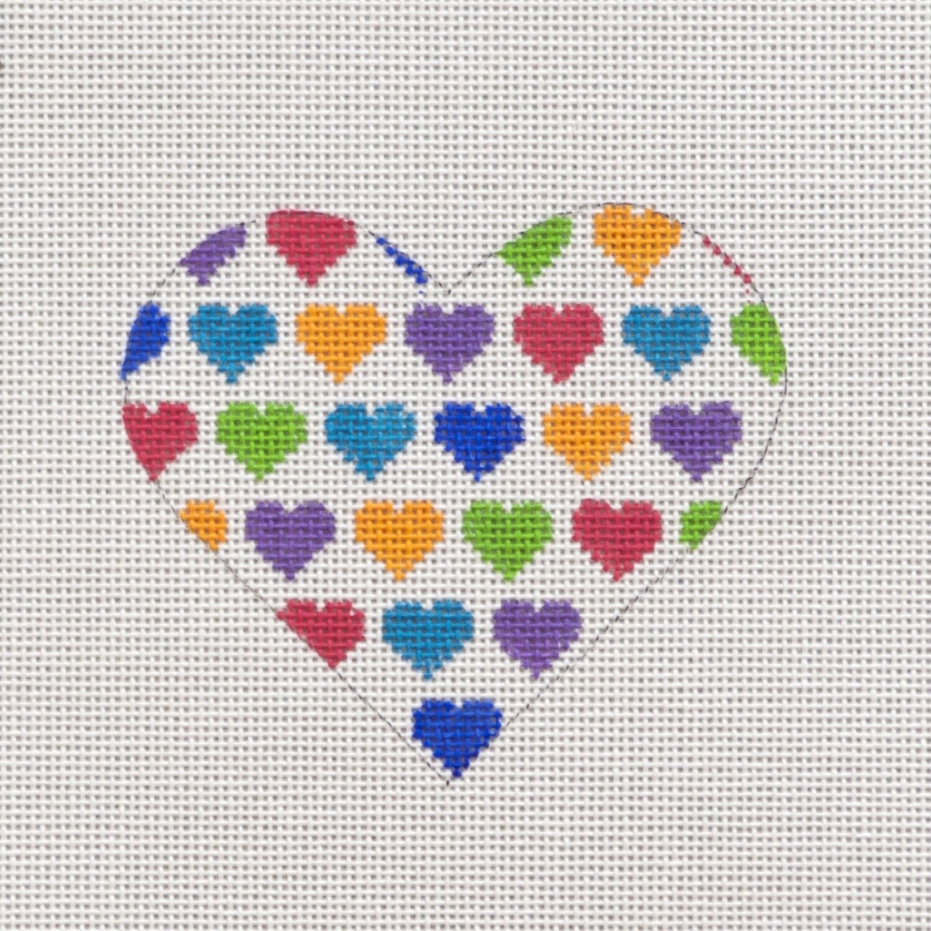 Hearts Needlepoint Designs, Needlepoint Canvases | Bright Colors ...
