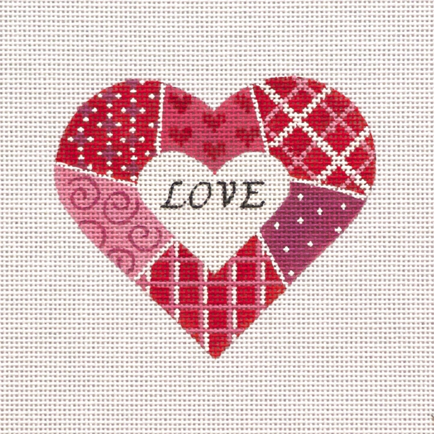 Hearts Needlepoint Designs, Needlepoint Canvases | Bright Colors ...