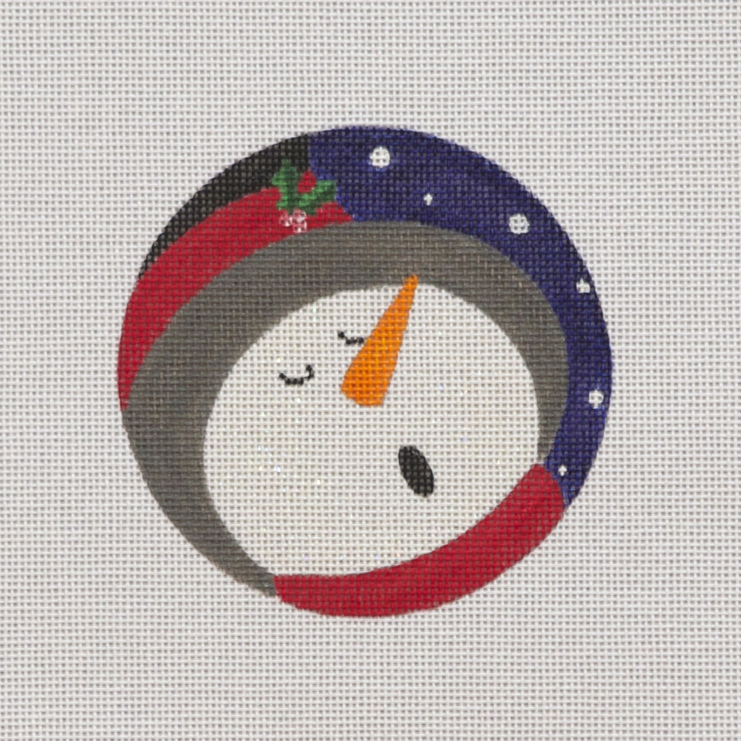Snowmen Needlepoint Designs, Needlepoint Canvases | Snowmen with Hats ...