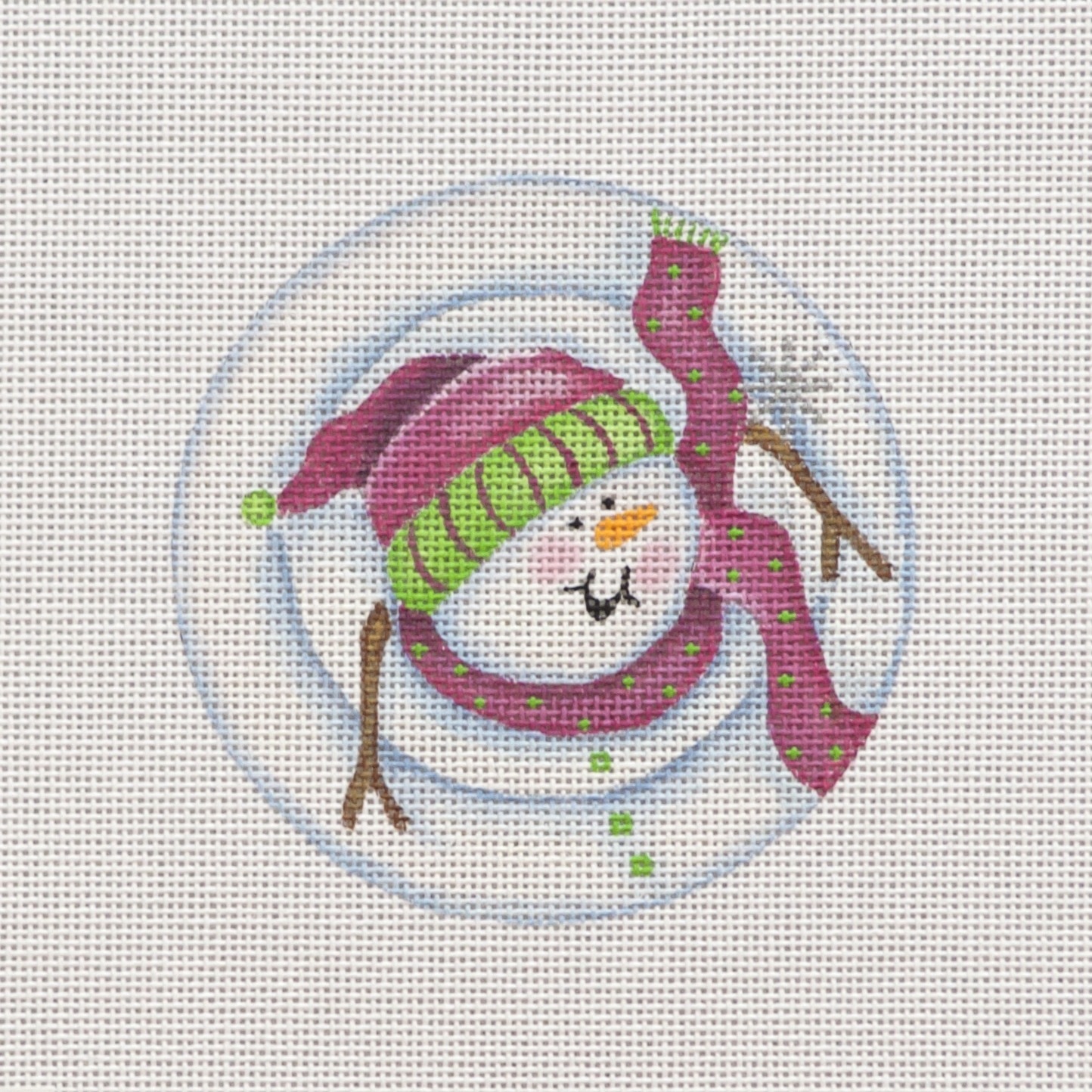 Snowmen Needlepoint Designs, Needlepoint Canvases | Snowmen with Hats ...