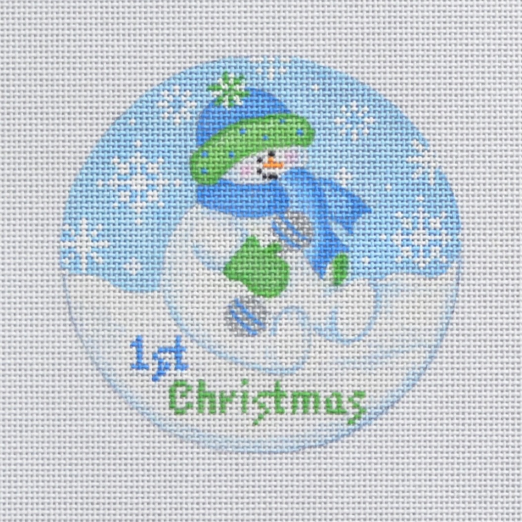 Snowmen Needlepoint Designs, Needlepoint Canvases | Snowmen with Hats ...