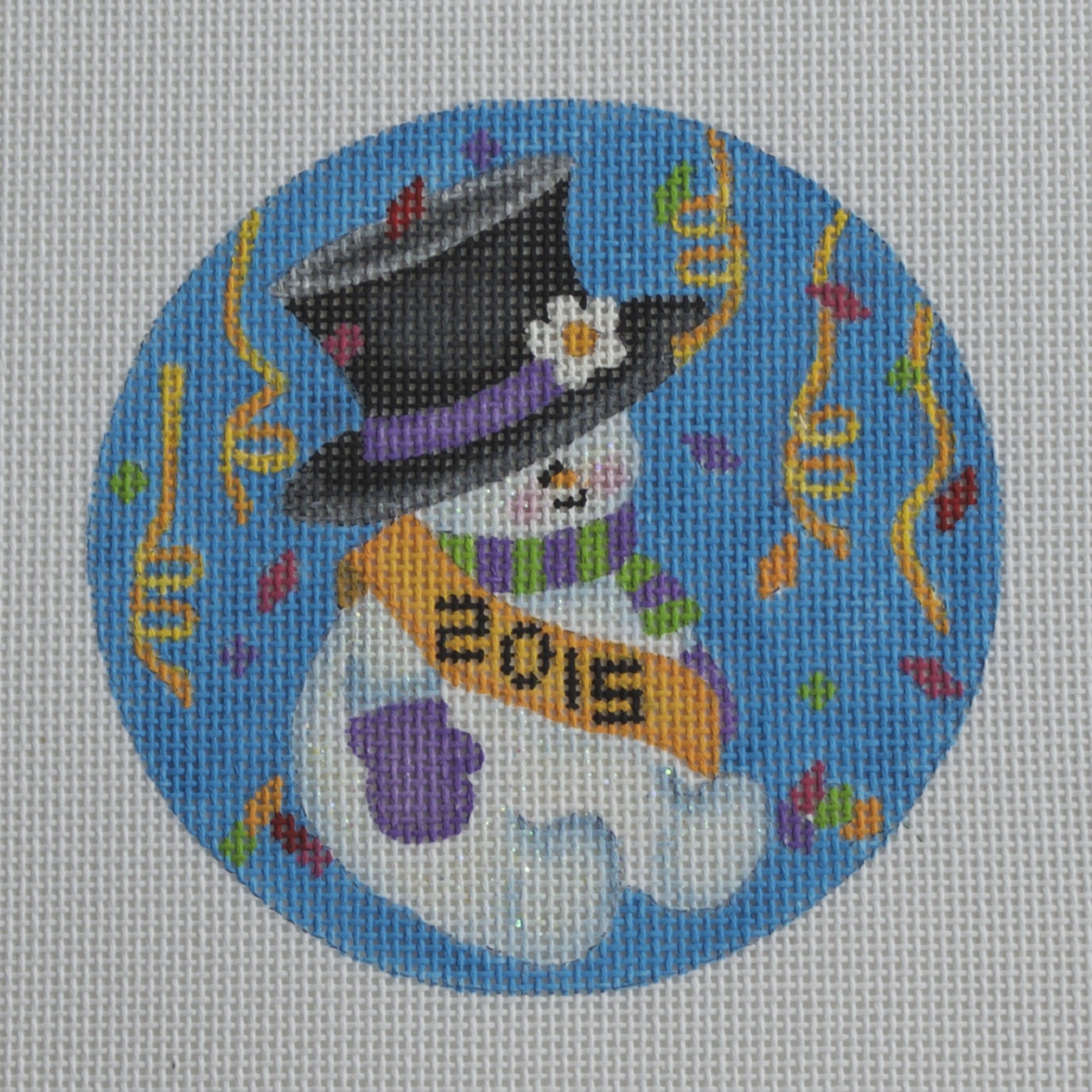 Snowmen Needlepoint Designs, Needlepoint Canvases | Snowmen with Hats ...