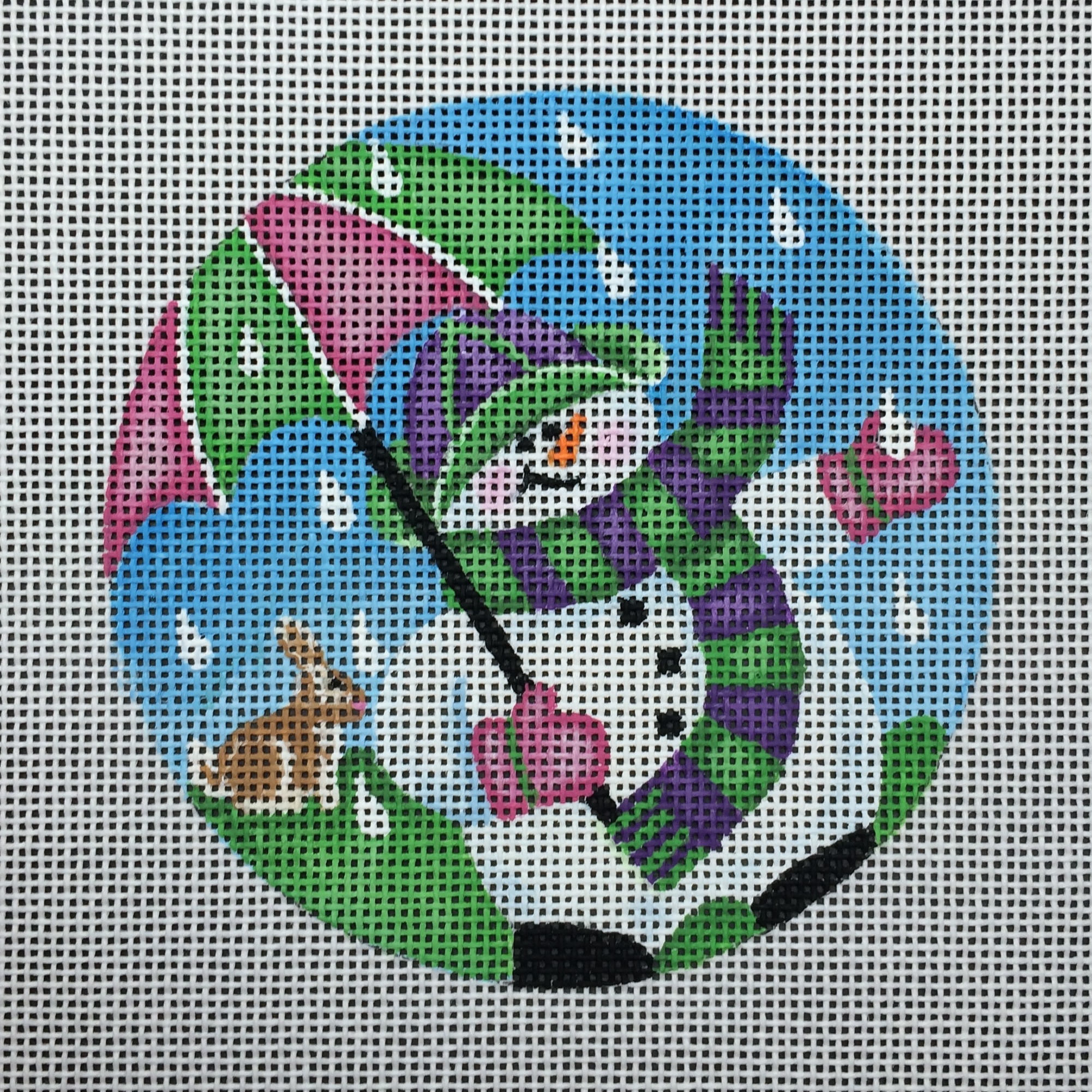 Snowmen Needlepoint Designs, Needlepoint Canvases | Snowmen with Hats ...