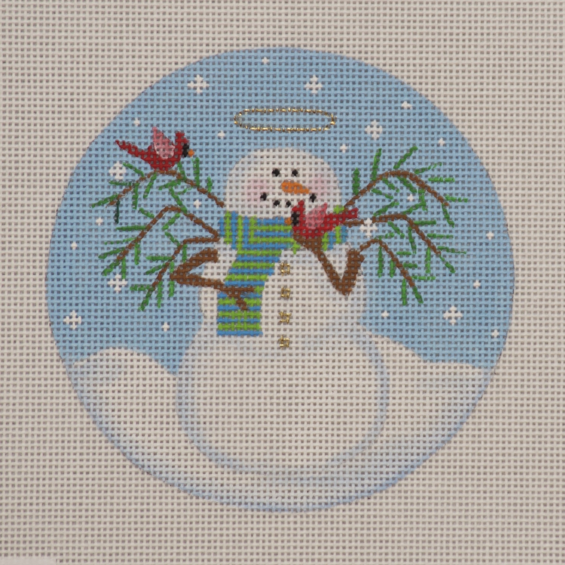 Snowmen Needlepoint Designs, Needlepoint Canvases | Snowmen with Hats ...