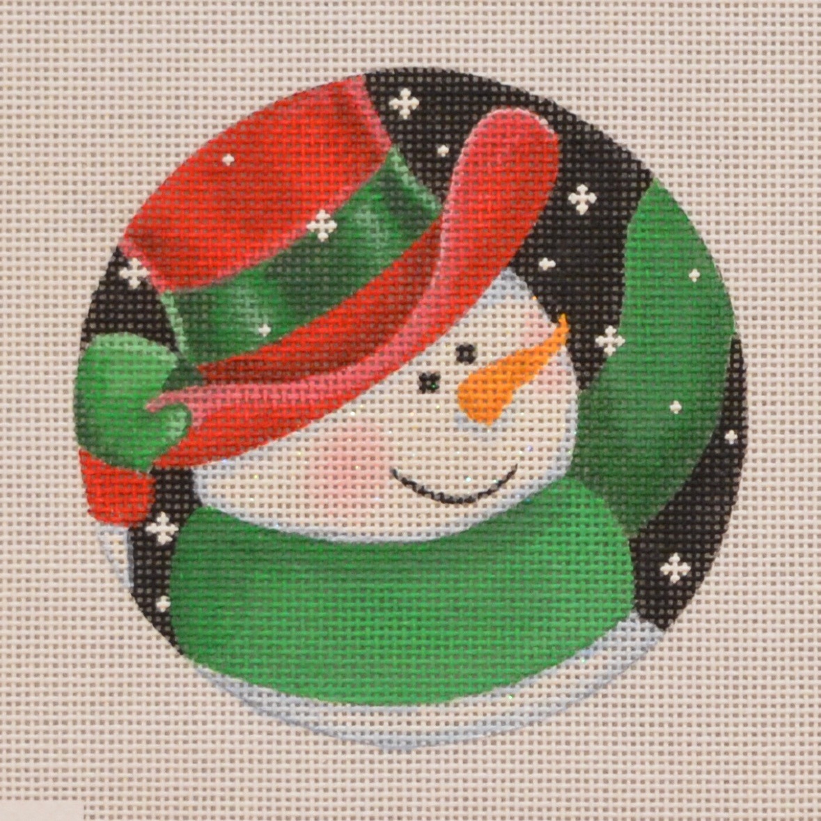 Snowmen Needlepoint Designs, Needlepoint Canvases | Snowmen with Hats ...