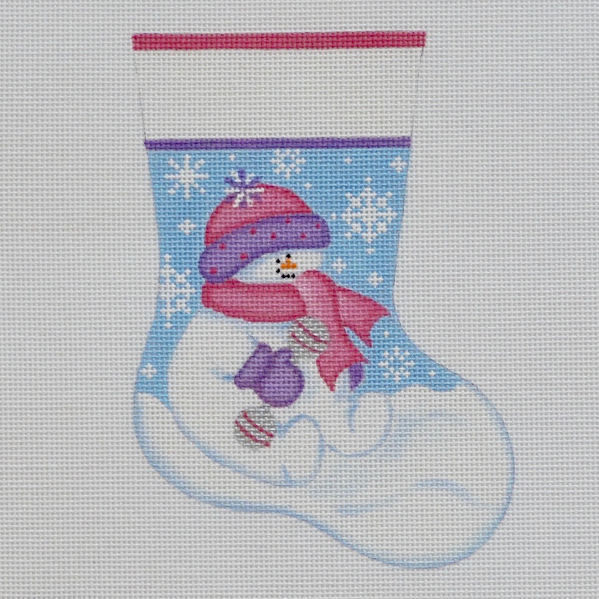 Snowmen Needlepoint Designs, Needlepoint Canvases | Snowmen with Hats ...