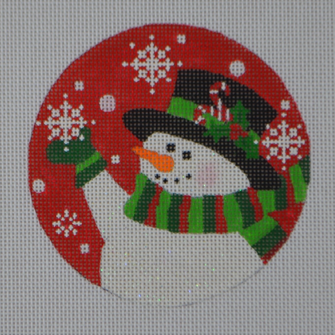 Snowmen Needlepoint Designs, Needlepoint Canvases | Snowmen with Hats ...