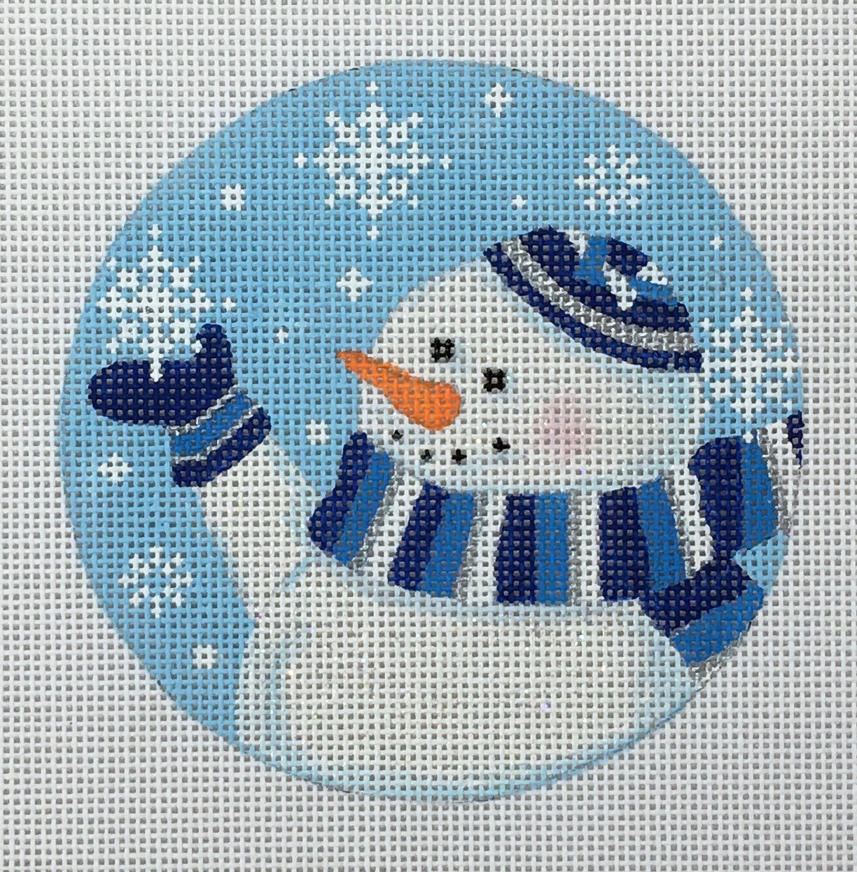 Snowmen Needlepoint Designs, Needlepoint Canvases | Snowmen with Hats ...