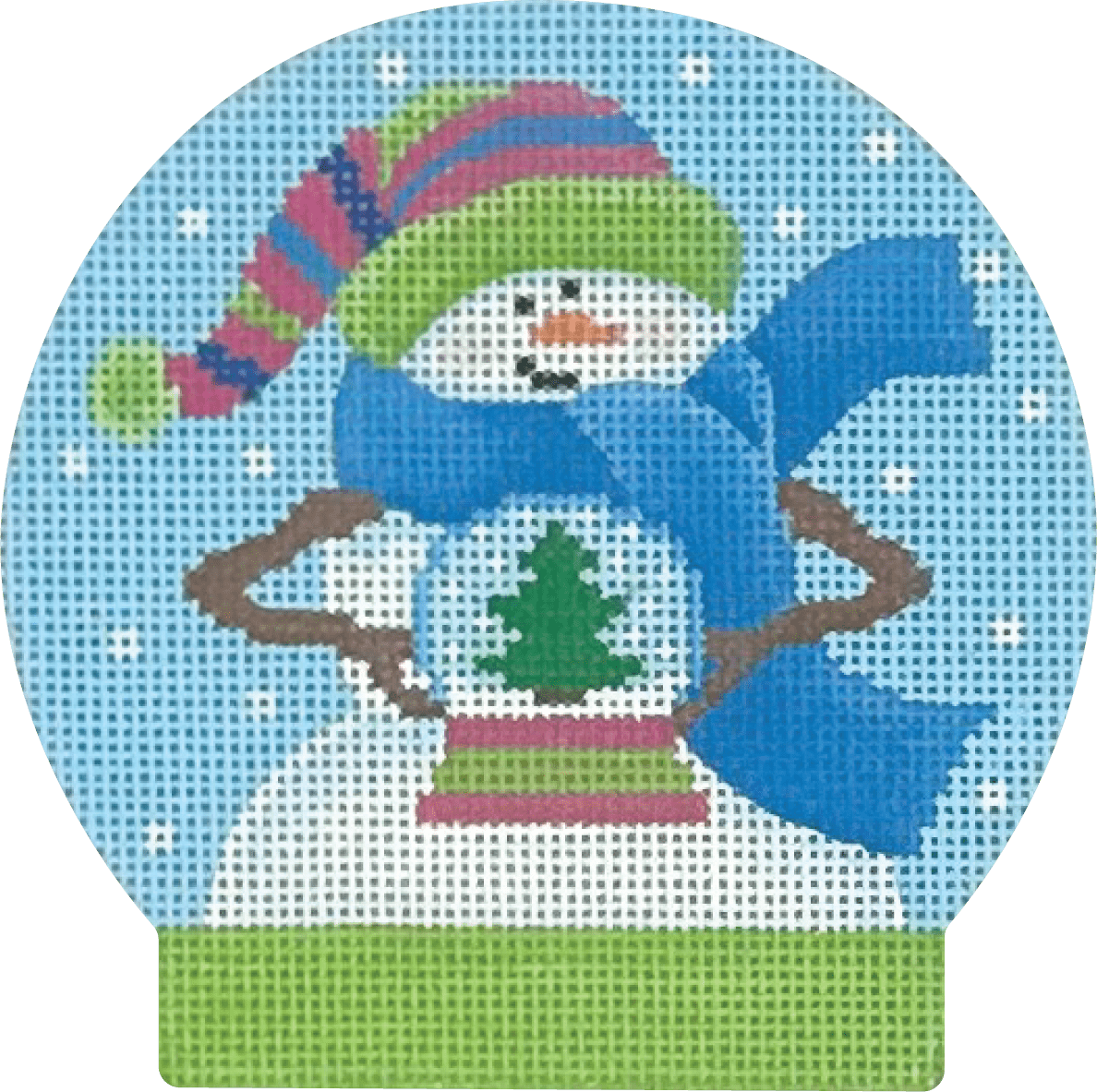 Snowmen Needlepoint Designs, Needlepoint Canvases | Snowmen with Hats ...