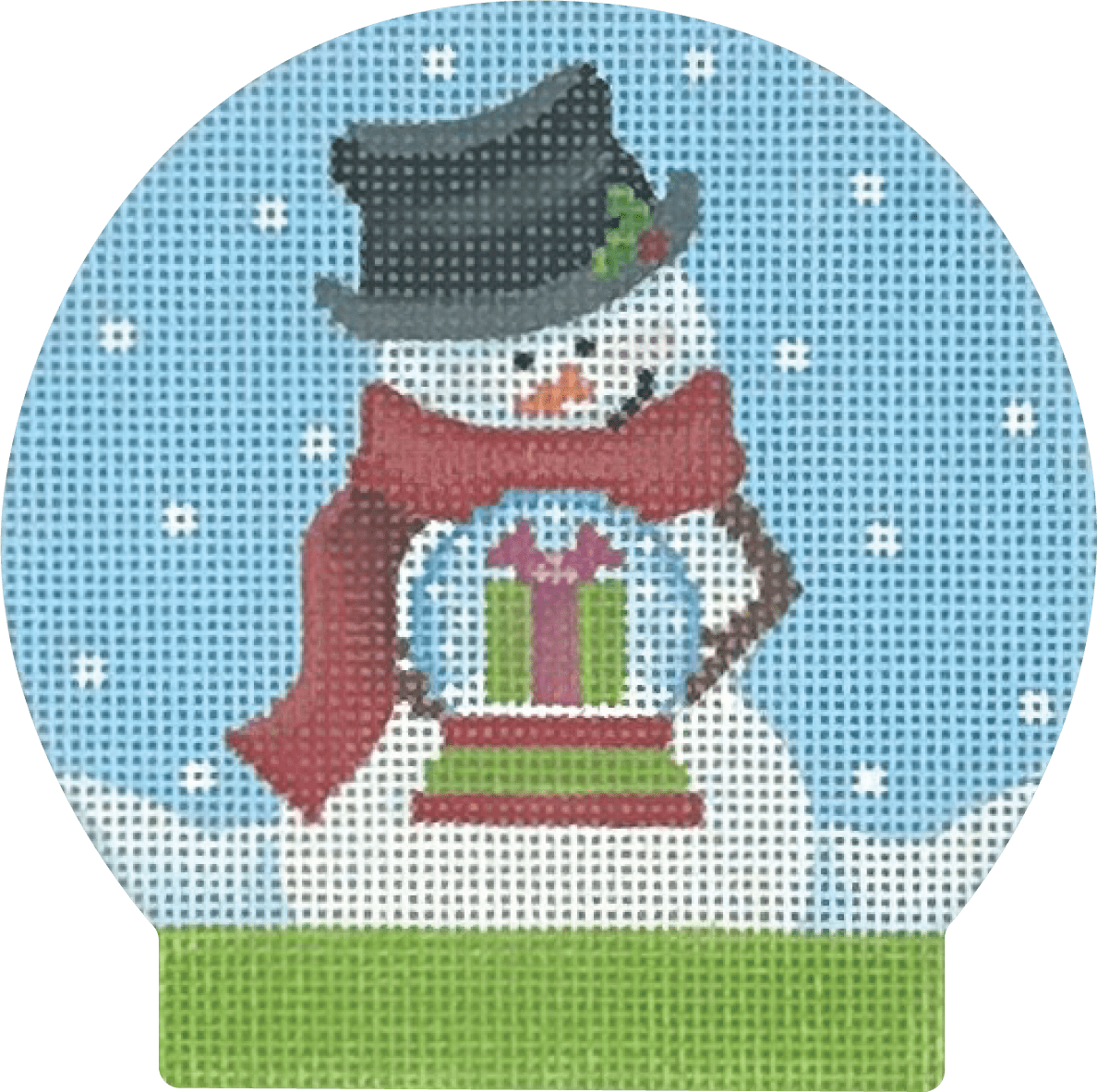 Snowmen Needlepoint Designs, Needlepoint Canvases | Snowmen with Hats ...